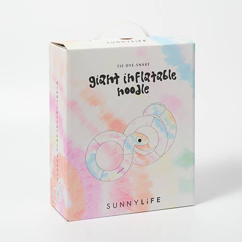Giant Inflatable Noodle Snake in Tie Dye